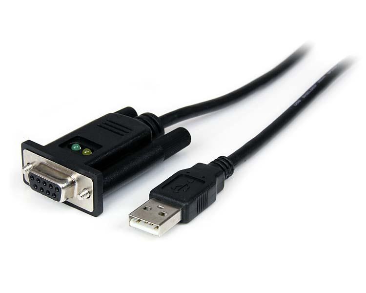 StarTech.com 1 Port USB to Null Modem RS232 DB9 Serial DCE Adaptor ...