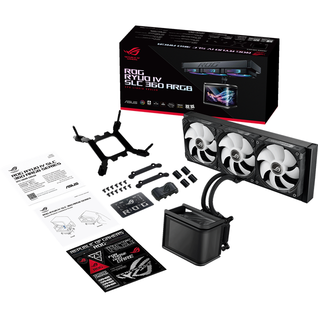ASUS ROG Ryuo IV SLC 360 ARGB 360mm Liquid CPU Cooler in Black - CCL ...