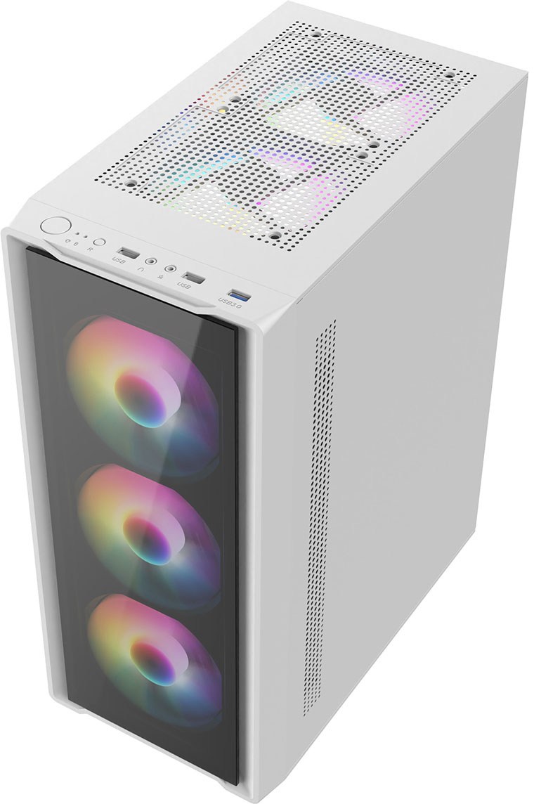CiT Blade ATX Gaming Case in White - CCL Computers