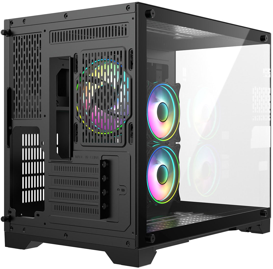 CiT Concept mATX Gaming Cube Case in Black - CCL Computers