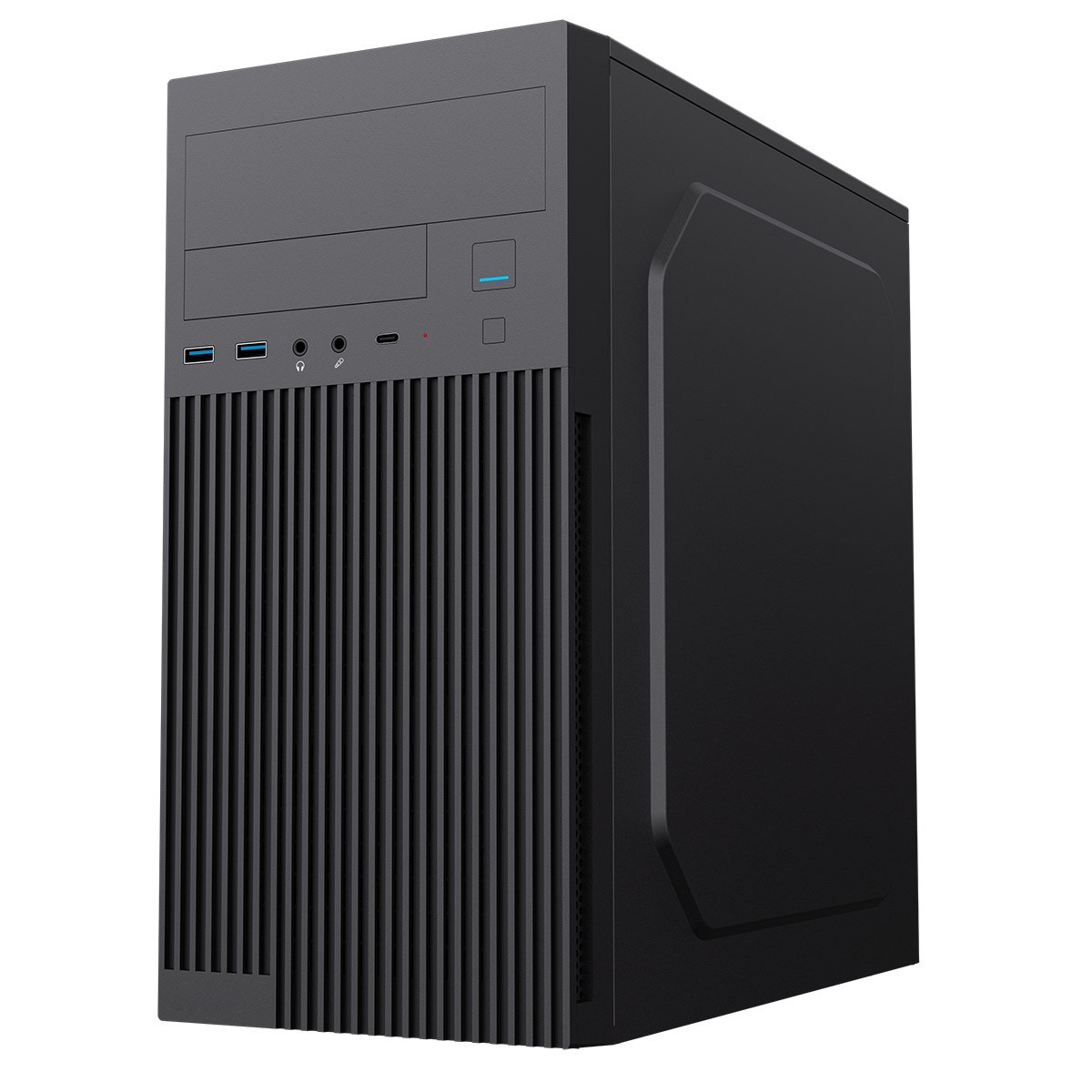 CiT Mentor mATX Mid Tower Office PC Case in Black - CCL Computers