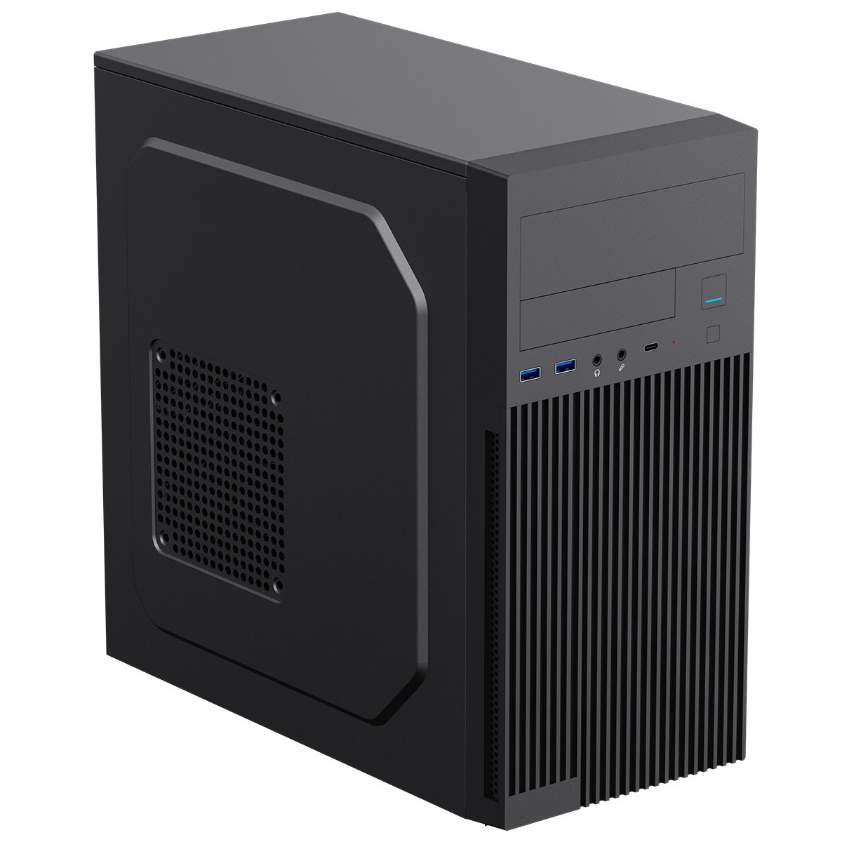 CiT Mentor mATX Mid Tower Office PC Case in Black - CCL Computers