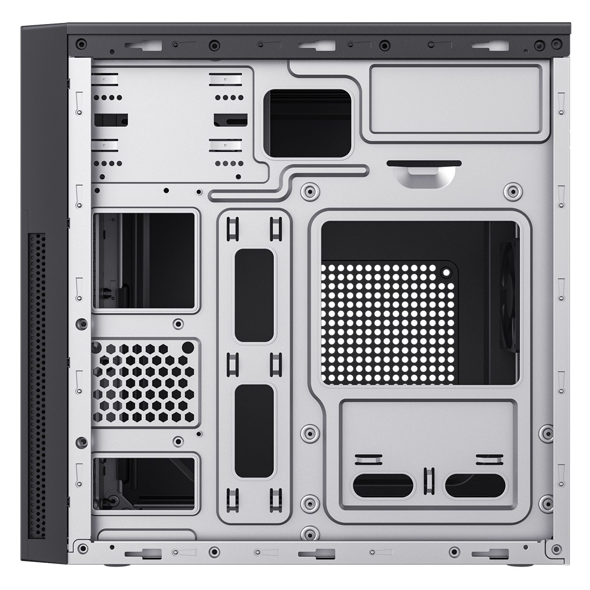 CiT Mentor mATX Mid Tower Office PC Case in Black - CCL Computers
