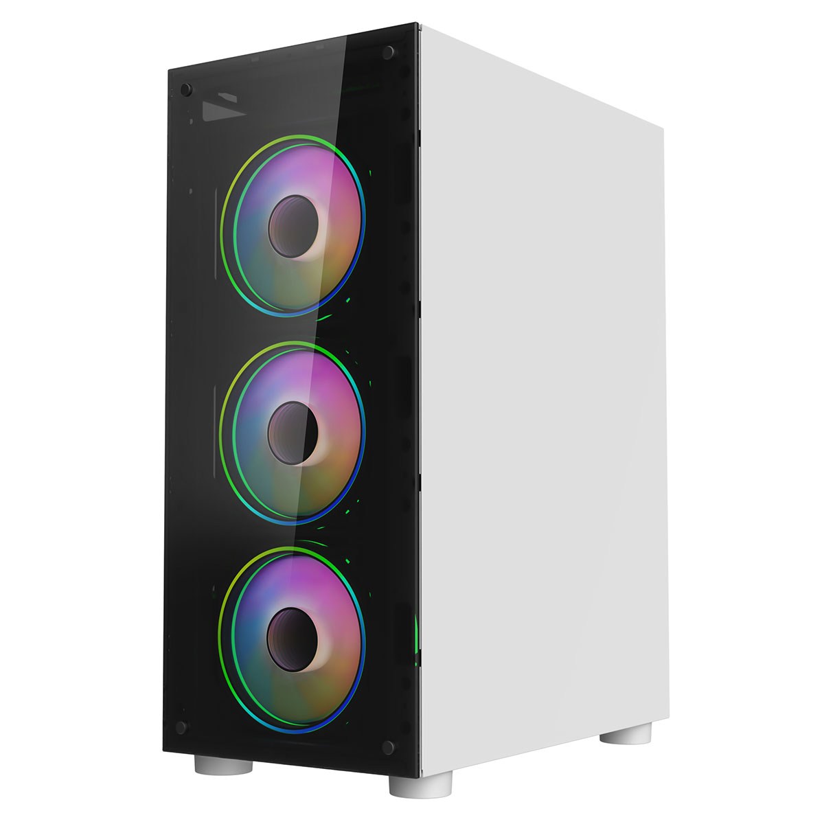 CiT Mirage F6 ATX Gaming Case in White - CCL Computers