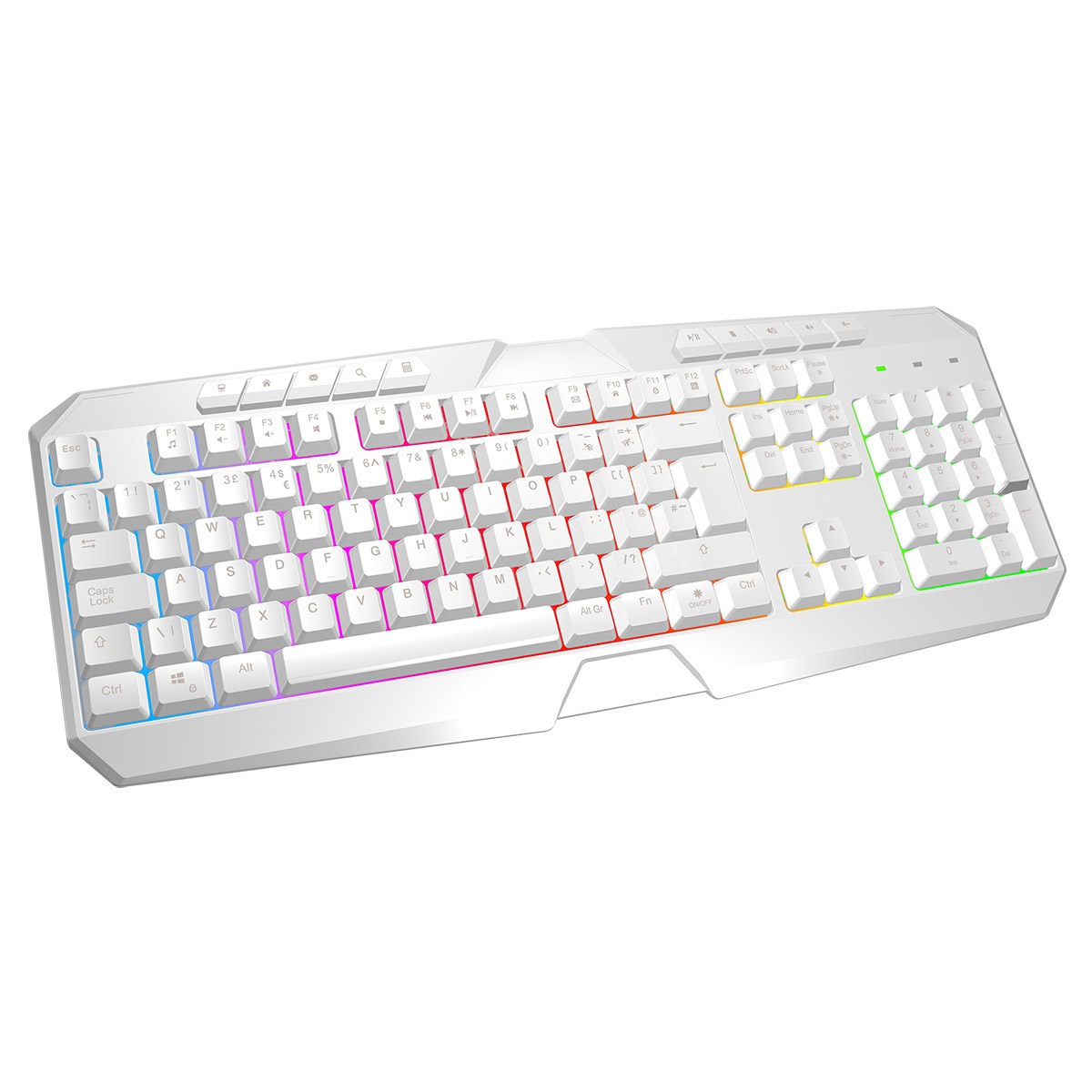 CiT Raptor White 4-in-1 Keyboard, Mouse, Headset and Mouse Pad Combo ...