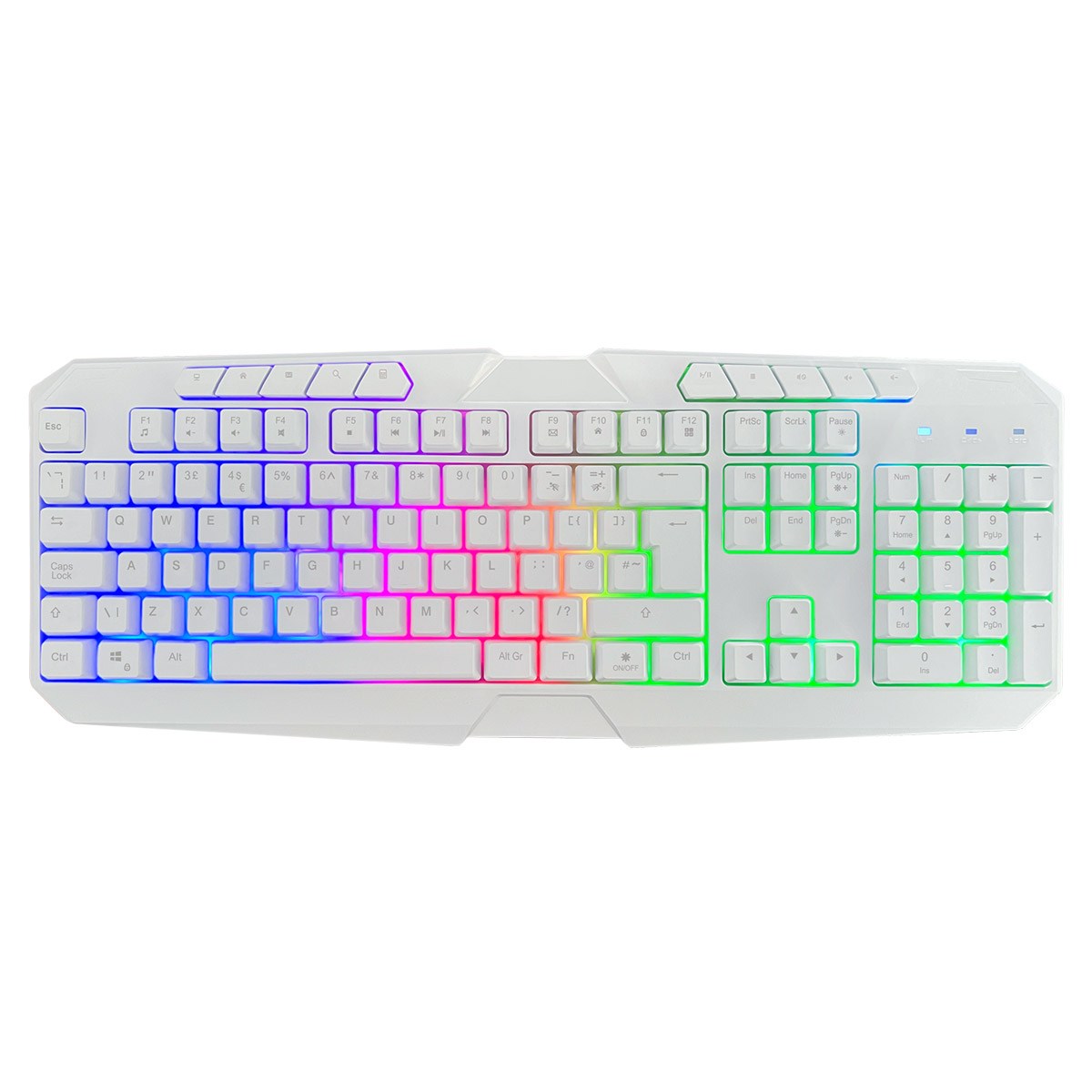 CiT Raptor White 4-in-1 Keyboard, Mouse, Headset and Mouse Pad Combo ...