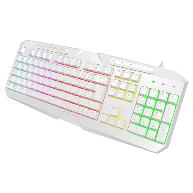 CiT Raptor White 4-in-1 Keyboard, Mouse, Headset and Mouse Pad Combo ...