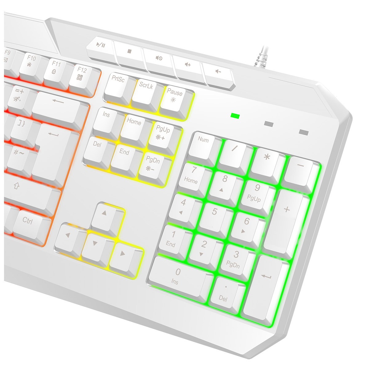 CiT Raptor White 4-in-1 Keyboard, Mouse, Headset and Mouse Pad Combo ...