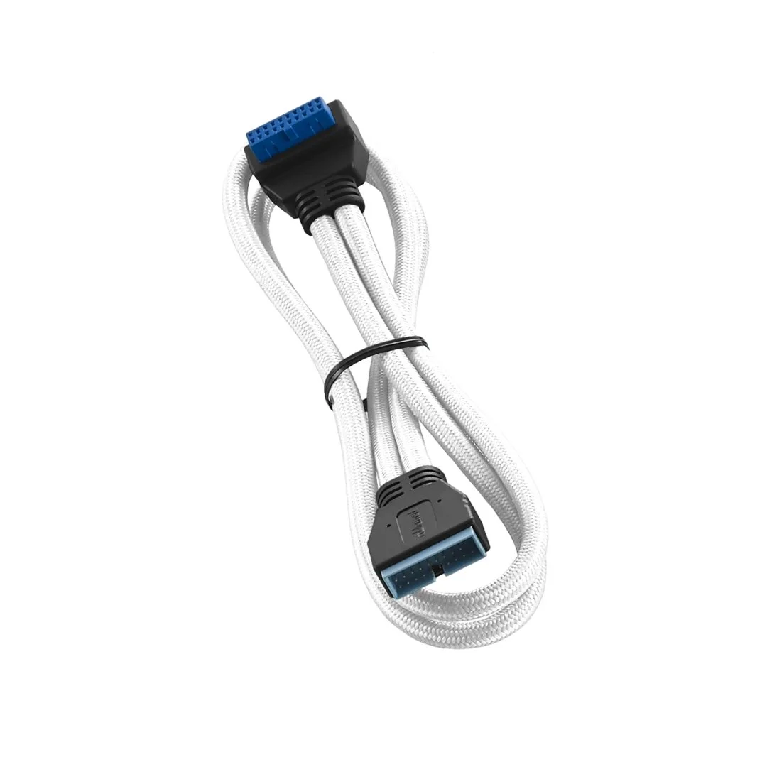 CableMod ModFlex Right Angle Internal USB 3.0 Cable in White, 500mm ...