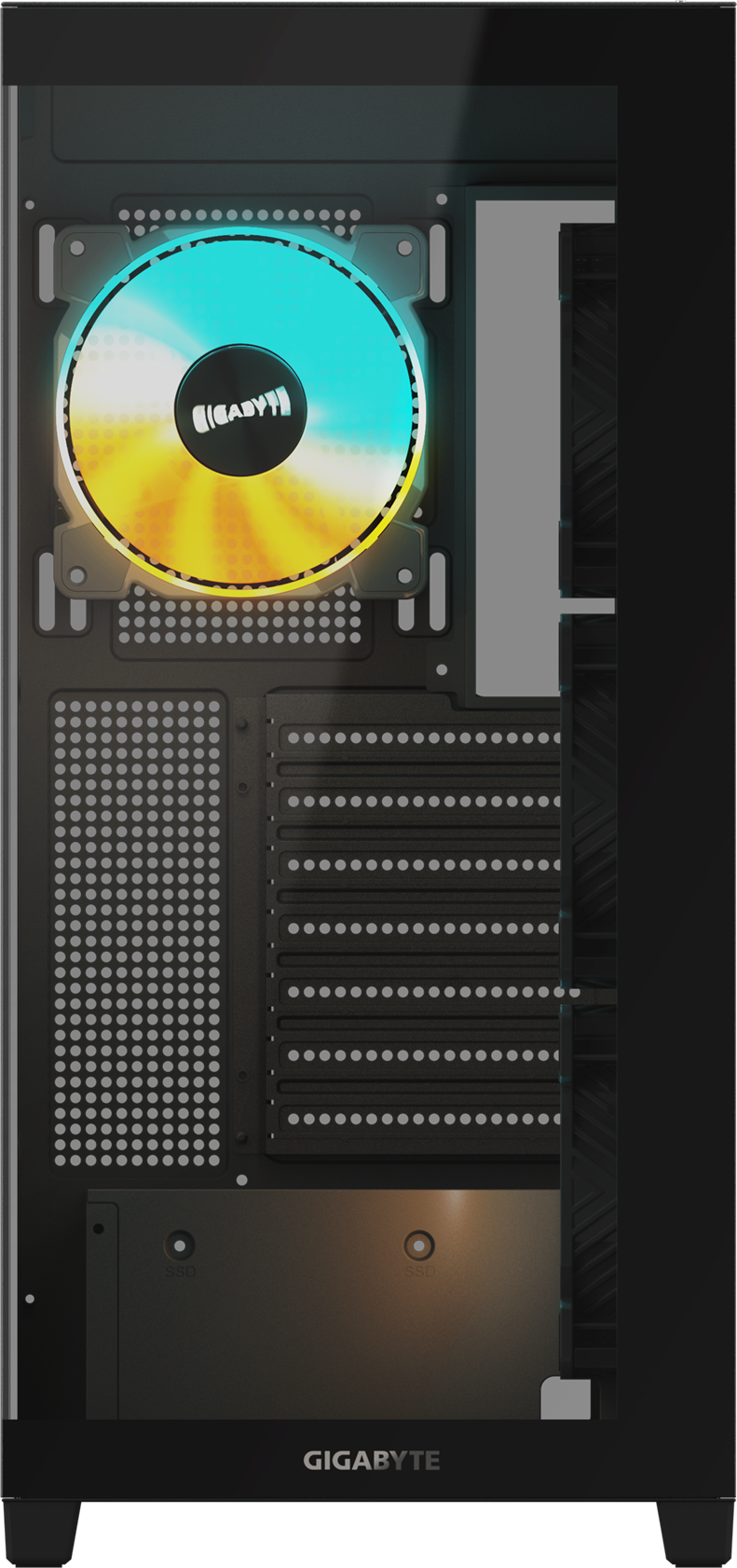 Gigabyte C500 PANORAMIC STEALTH Mid Tower ATX Gaming Case in Black ...