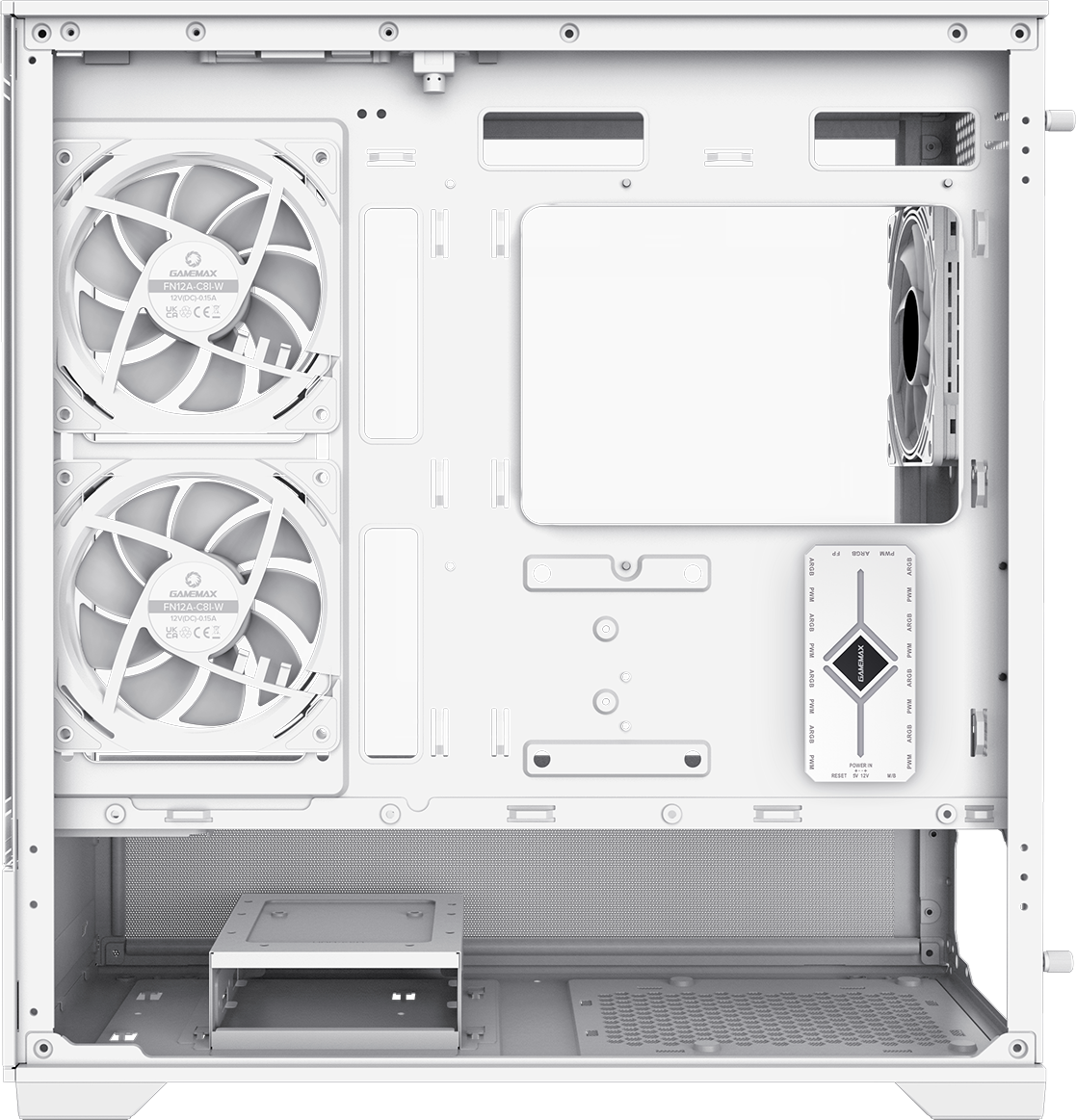 GameMax Vista Mini Gaming Case in White - CCL Computers