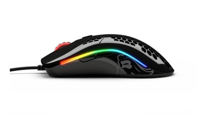 Glorious Model O- USB RGB Odin Optical Gaming Mouse in Glossy Black ...