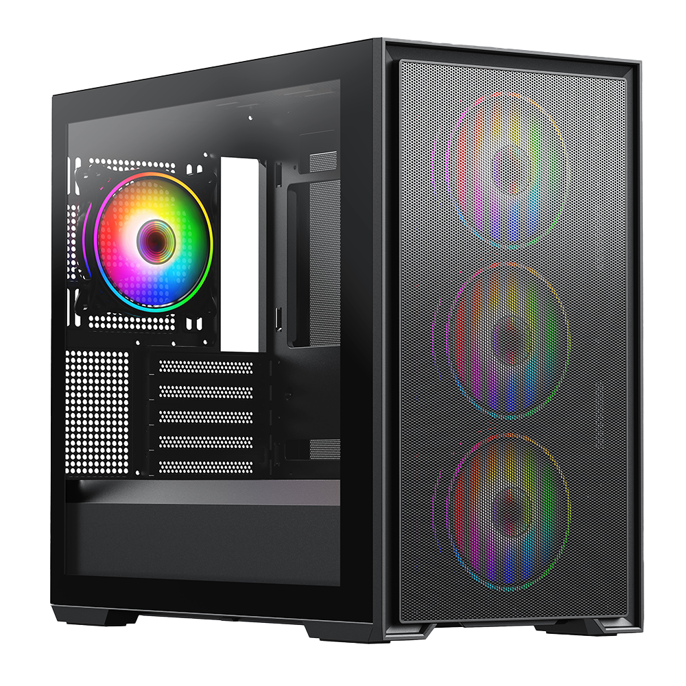 Vida Notus mATX Gaming Case in Black - CCL Computers