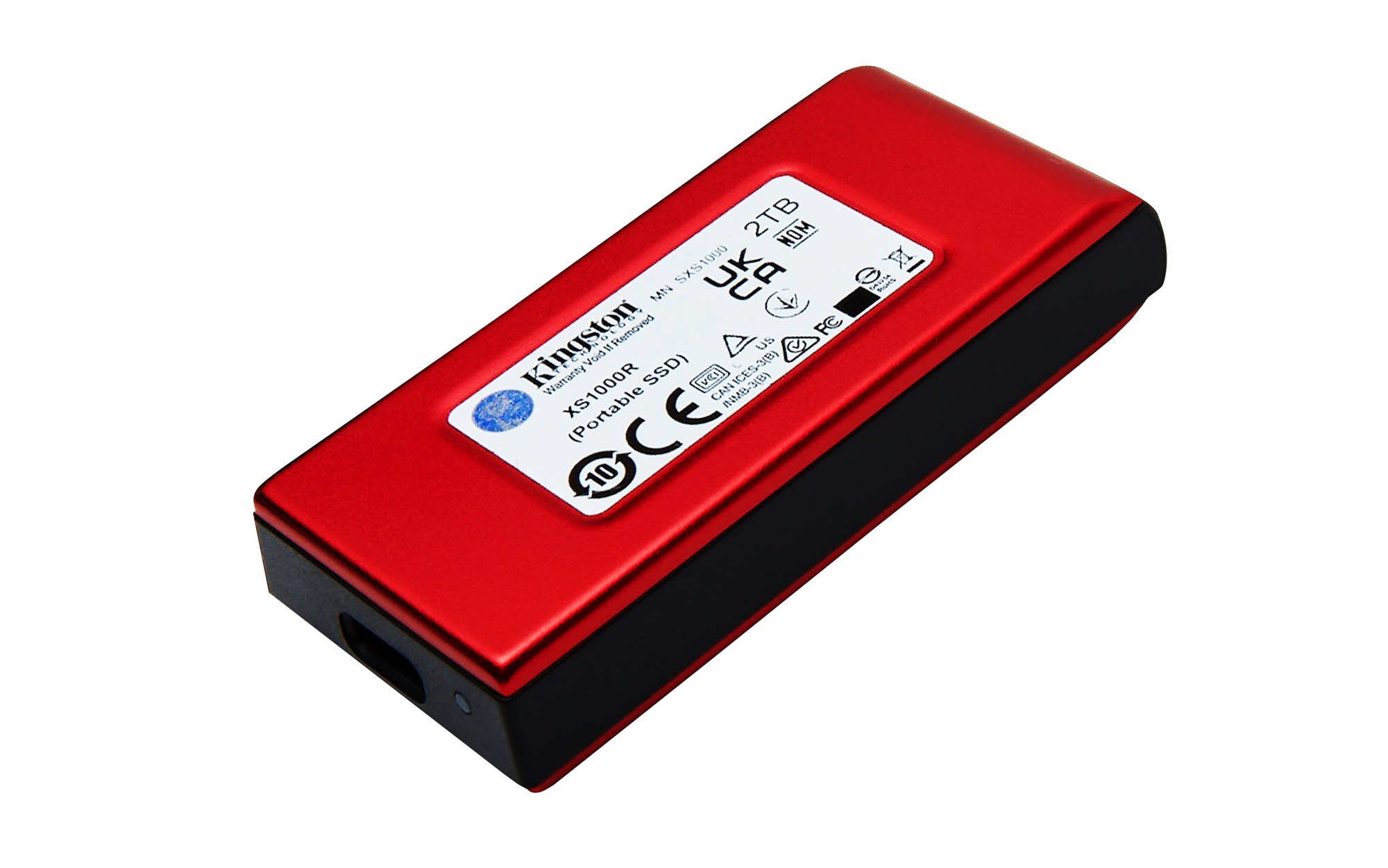 Kingston XS1000 2TB USB 3.2 Gen2 External SSD Drive in Red - CCL Computers