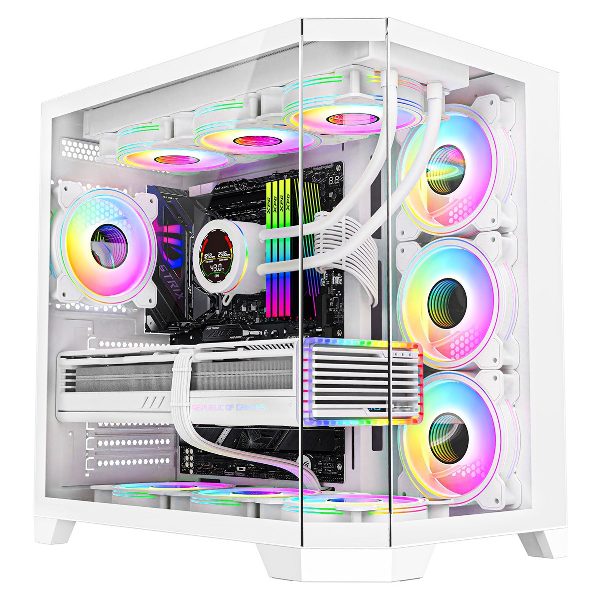 CiT DS360 White ATX Gaming Case With 4 x CiT Celsius Fans - CCL Computers