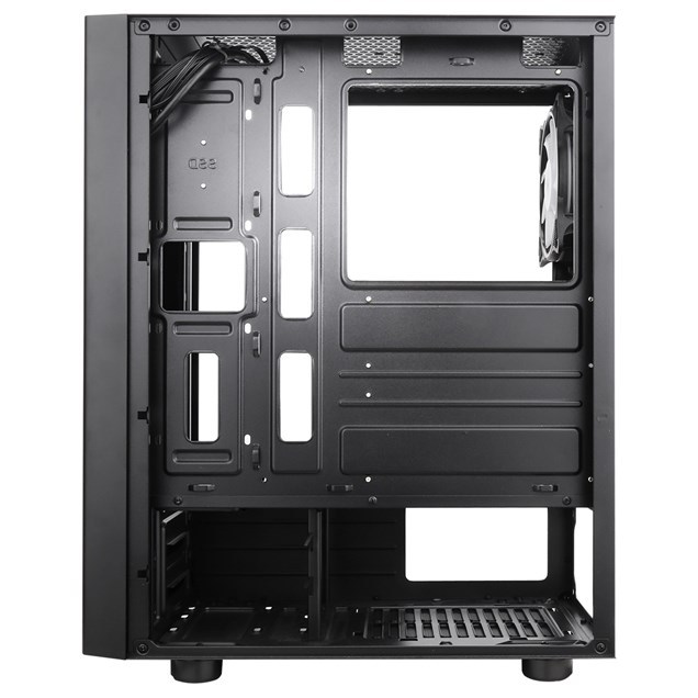 CiT Sauron Mid Tower ATX Gaming Case in Black with Tempered Glass, ARGB ...