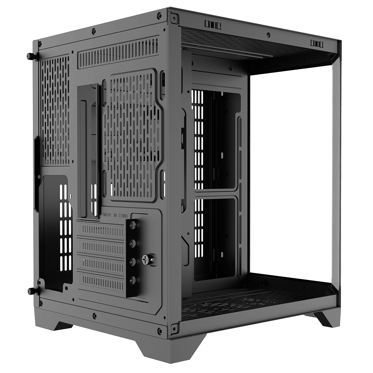 CiT DS240 Black ATX Gaming Case, Dual-Chamber with Pro Storm Fans - CCL ...