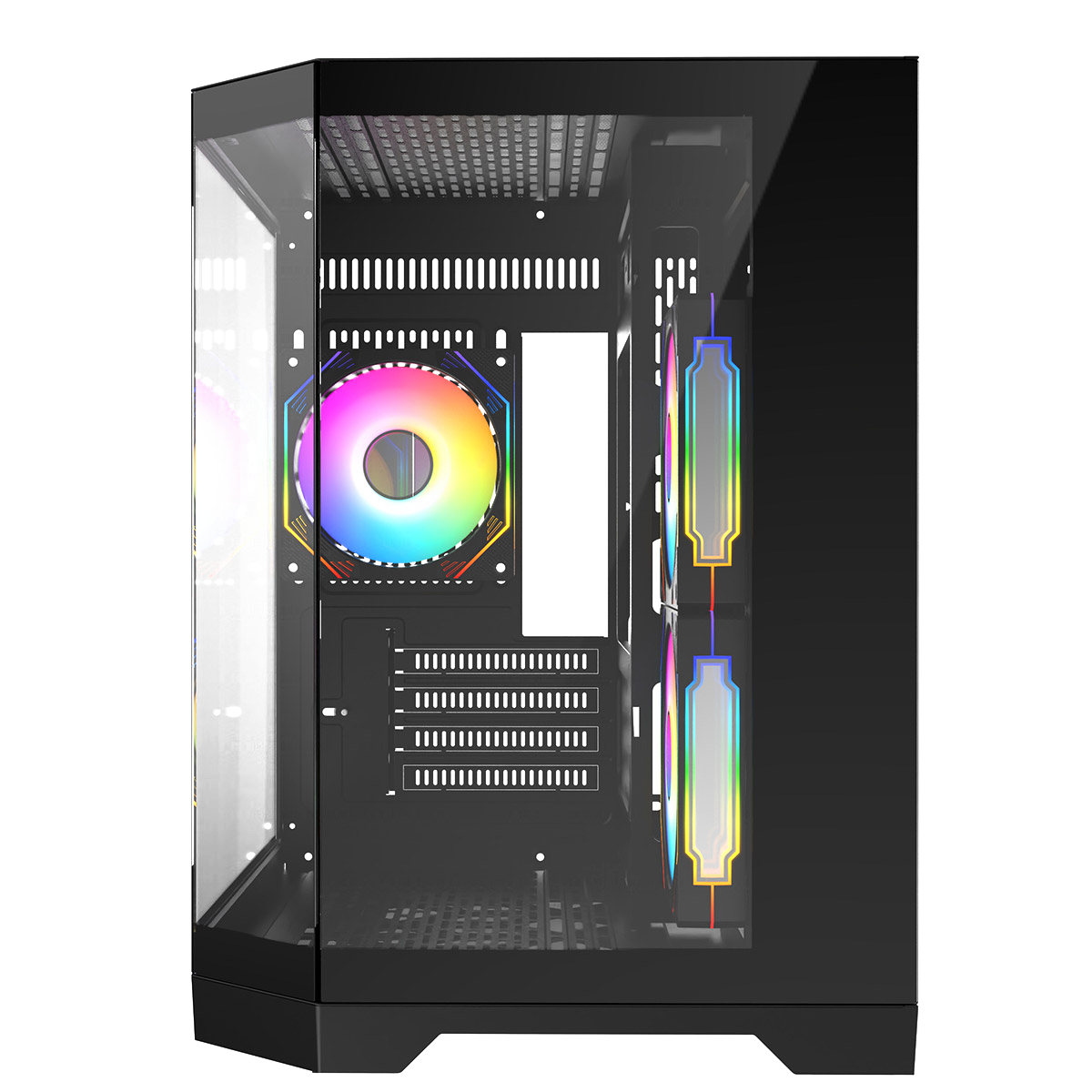CiT DS240 Black ATX Gaming Case, Dual-Chamber with Pro Storm Fans - CCL ...