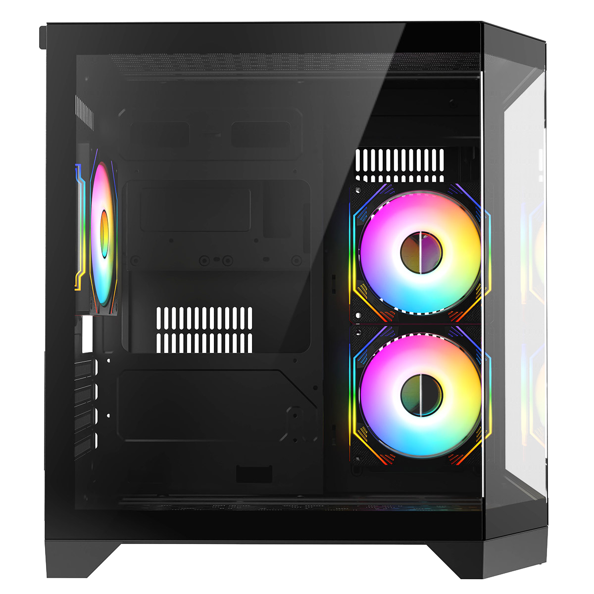 CiT DS240 Black ATX Gaming Case, Dual-Chamber with Pro Storm Fans - CCL ...